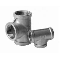 China Stainless Steel 201 304 316 TEE Internal BSPT BSP Thread Equal Diameter Pipe Fittings for sale
