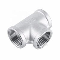 China Stainless Steel 201 304 316 TEE Internal BSPT BSP Thread Equal Diameter Pipe Fittings for sale