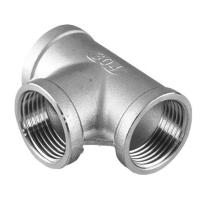 China Stainless Steel 201 304 316 TEE Internal BSPT BSP Thread Equal Diameter Pipe Fittings for sale