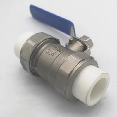 China Stainless Steel Double Union Hot Welding Water Ball Valve for Industrial Applications for sale