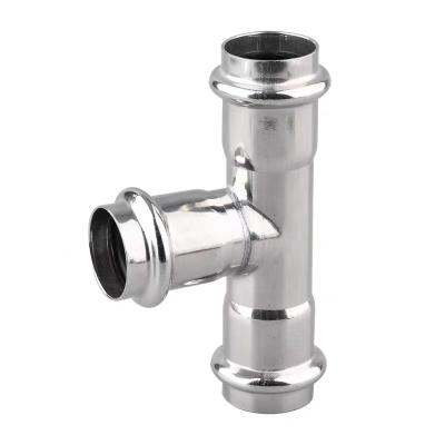 China Thin-Wall Pressure Equal Diameter Tee in Stainless Steel 304 316 for Water Supply System for sale