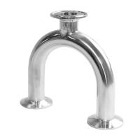 China SS304/316L Polished U Type Clamped Tee for Sanitary Pipe Connections in Dairy Industry for sale