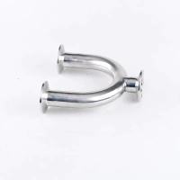 China SS304/316L Polished U Type Clamped Tee for Sanitary Pipe Connections in Dairy Industry for sale