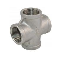 China Stainless Steel 304 201 316 Pipe Fitting Female Thread Cross 4 Way Cross NPT BSPT BSPP Casting for sale