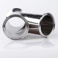 China 304 316 Y-Type Tri Clamp Tee 3 Way Pipe Fitting DIN SMS 3A with Welding Connection for sale