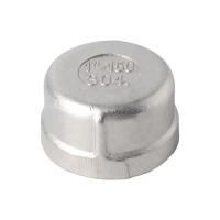 China Female NPT BSPT BSP Threaded Round Cap for Industrial and Agricultural Applications for sale