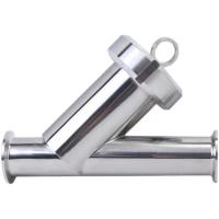 China Sanitary 304 316L Stainless Steel Y Type Strainer Filter with DIN SMS SUS 3A Connection for sale