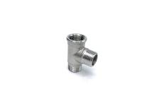 China Sanitary Stainless Steel 3 Way Male Threaded Tee Pipe Fittings with Casting SS304 for sale