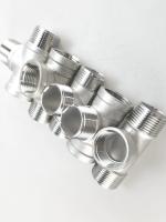 China Sanitary Stainless Steel 3 Way Male Threaded Tee Pipe Fittings with Casting SS304 for sale