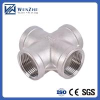 China Cylindrical Head Code 201 304 316 Four Way Equal Male And Female Threaded Cross NPT BSP for sale
