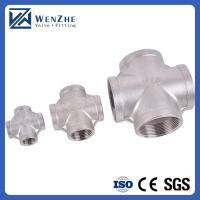 China Cylindrical Head Code 201 304 316 Four Way Equal Male And Female Threaded Cross NPT BSP for sale