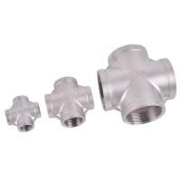 China Cylindrical Head Code 201 304 316 Four Way Equal Male And Female Threaded Cross NPT BSP for sale