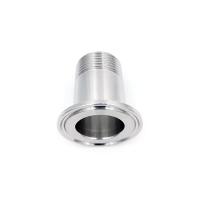 China Square Head Code Sanitary Male Thread Ferrule Adapter for DIN/SMS/ISO/3A Standard for sale