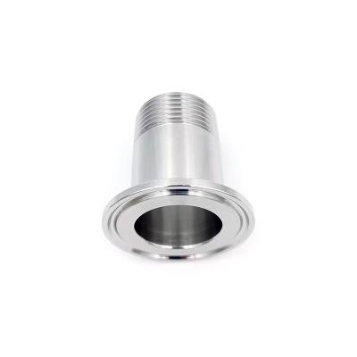 China Square Head Code Sanitary Male Thread Ferrule Adapter for DIN/SMS/ISO/3A Standard for sale