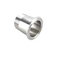 China Square Head Code Sanitary Male Thread Ferrule Adapter for DIN/SMS/ISO/3A Standard for sale