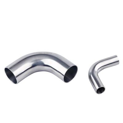 China Silver Casting Stainless Steel Mirror Finish Seamless Pipe Long Radius Weld 90 Degree Elbow for sale