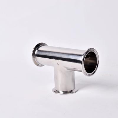 China Customized Welding Connection Polished SS304/316L Sanitary Fittings Clamped Reduce Tee for sale