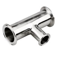 China Customized Welding Connection Polished SS304/316L Sanitary Fittings Clamped Reduce Tee for sale