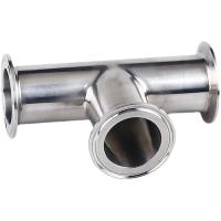China Matt Finish Sanitary Stainless Steel Equal Tee 3-way Pipe Fittings for Pharmaceutical for sale