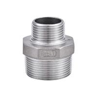 China Equal 304316 Stainless Steel Hydraulic Male Thread Fitting Hexagon Pipe Nipple NPT BSPT for sale