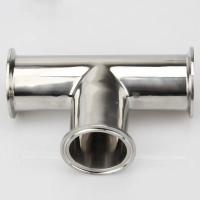 China Matt Finish Sanitary Stainless Steel Equal Tee 3-way Pipe Fittings for Pharmaceutical for sale