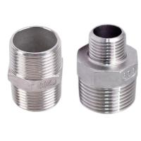China Equal 304316 Stainless Steel Hydraulic Male Thread Fitting Hexagon Pipe Nipple NPT BSPT for sale