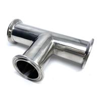 China Matt Finish Sanitary Stainless Steel Equal Tee 3-way Pipe Fittings for Pharmaceutical for sale