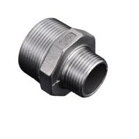 China Equal 304316 Stainless Steel Hydraulic Male Thread Fitting Hexagon Pipe Nipple NPT BSPT for sale