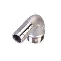China Stainless Steel 304 316 90 Degree Male Elbow Hose Barb 1/4''-4.0'' BSP Male x 16mm for sale