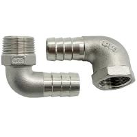 China Stainless Steel 304 316 90 Degree Male Elbow Hose Barb 1/4''-4.0'' BSP Male x 16mm for sale