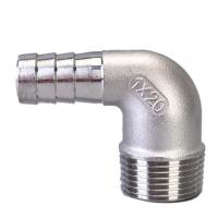 China Stainless Steel 304 316 90 Degree Male Elbow Hose Barb 1/4''-4.0'' BSP Male x 16mm for sale