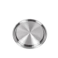 China Customized Blind Plate 316 Stainless Steel Sanitary Chuck Clamp Plug Pipe Plug for sale