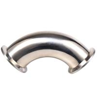 China Stainless Steel Press Fitting 90 Degree Bend Clamped Pipe Elbows 3A DIN for sale