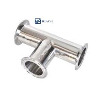 China Oil Water Gas 3A DIN Cylindrical Head Code SS316L 304 Sanitary Standard Clamp Tee 1/4''-6 for sale