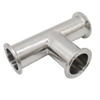 China Oil Water Gas 3A DIN Cylindrical Head Code SS316L 304 Sanitary Standard Clamp Tee 1/4''-6 for sale