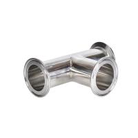 China Oil Water Gas 3A DIN Cylindrical Head Code SS316L 304 Sanitary Standard Clamp Tee 1/4''-6 for sale