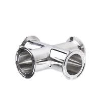 China 1/4''-6'' Equal 3A DIN Sanitary Quick-Connect Cross 304 Stainless Steel 4-Way Clamp for sale