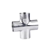 China Equal 304/316 Stainless Steel Welding Cross with Internal and External Mirror Polishing SMS 3A for sale