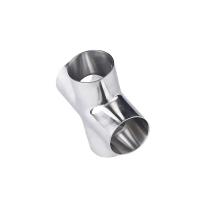 China Equal 304/316 Stainless Steel Welding Cross with Internal and External Mirror Polishing SMS 3A for sale