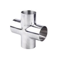 China Equal 304/316 Stainless Steel Welding Cross with Internal and External Mirror Polishing SMS 3A for sale