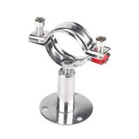 China Full 304 Round Pipe Holder Hanger Clamp for Stainless Steel 201 304 316 Sanitary Tubes for sale