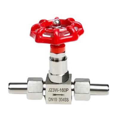 China Silver 304 316 Stainless Steel J13W-160P Needle Valve Internal Thread Needle Valve for sale
