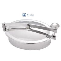 China 304 316 Stainless Steel Sanitary Manhole Cover For Wine Can Hand Hole Round Shape for sale
