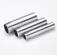 China 304 Stainless Steel Pipe Fitting Weld Nipple Coupling Connector for Water Oil Air Silver for sale