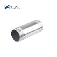 China Hexagon Head Code Stainless Steel Pipe Fittings Double Male Threaded Nipple Cast Pipe for sale