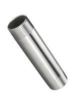 China Hexagon Head Code Stainless Steel Pipe Fittings Double Male Threaded Nipple Cast Pipe for sale