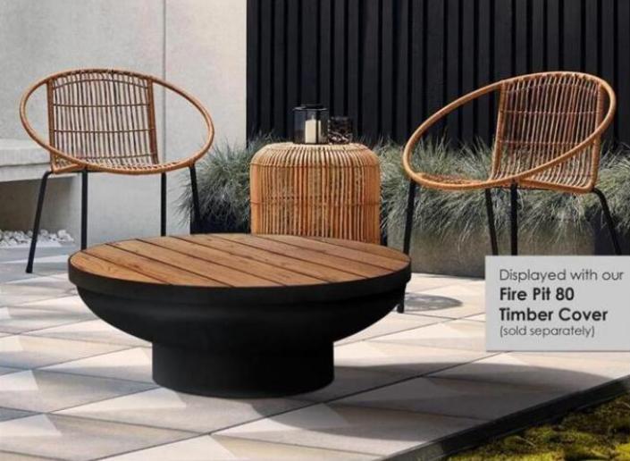 80cm Black Painted Outdoor Wood Charcoal Burner Round Corten Steel Fire Bowl Pit