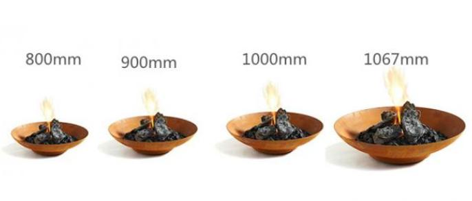 Modern Wood Burning Corten Steel Round Fire Bowl