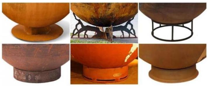 800cm Decoration Laser Cutting Corten Steel Outdoor Fire Pit Balls