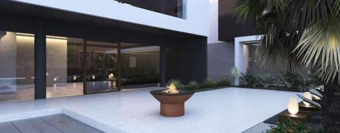 40 Inch Classic Low Round Outdoor Cooking Grill Corten Steel Fire Pit Barbecue